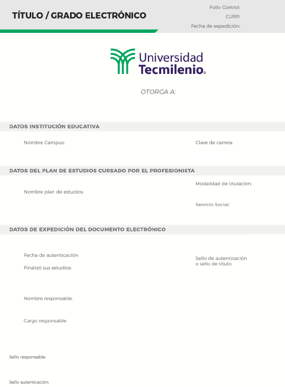 Tecmilenio en la entrega de títulos electrónicos
